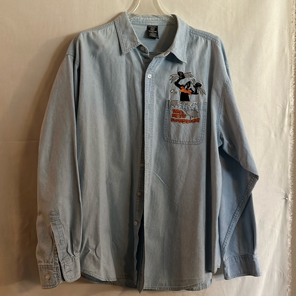 Warner Bros. | Shirts | Warner Bros Denim Shirt | Poshmark